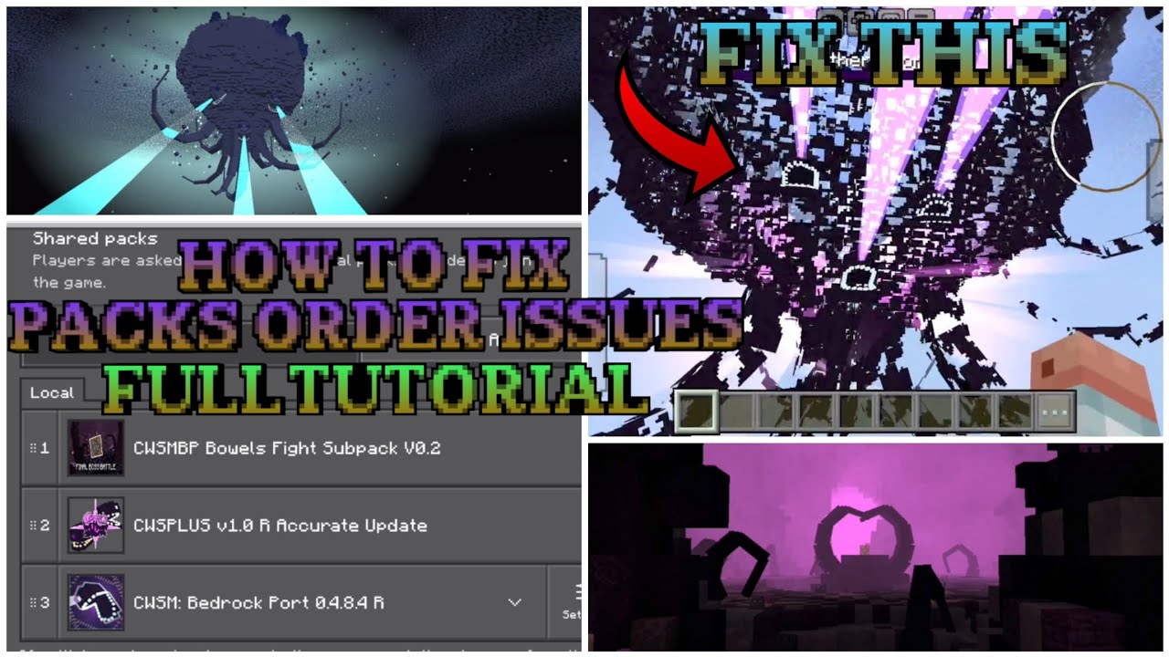 TUTORIAL. How To Fix Packs Order Issues In Minecraft Bedrock? The ...