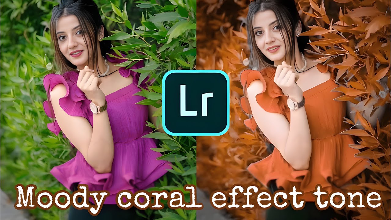 Moody coral tone Lightroom photo editing// - YouTube