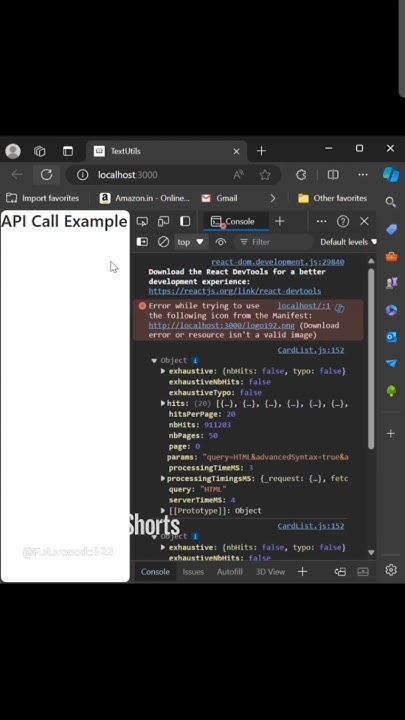 GET Api Call Using Axios in react js || api call in react js #coding # ...