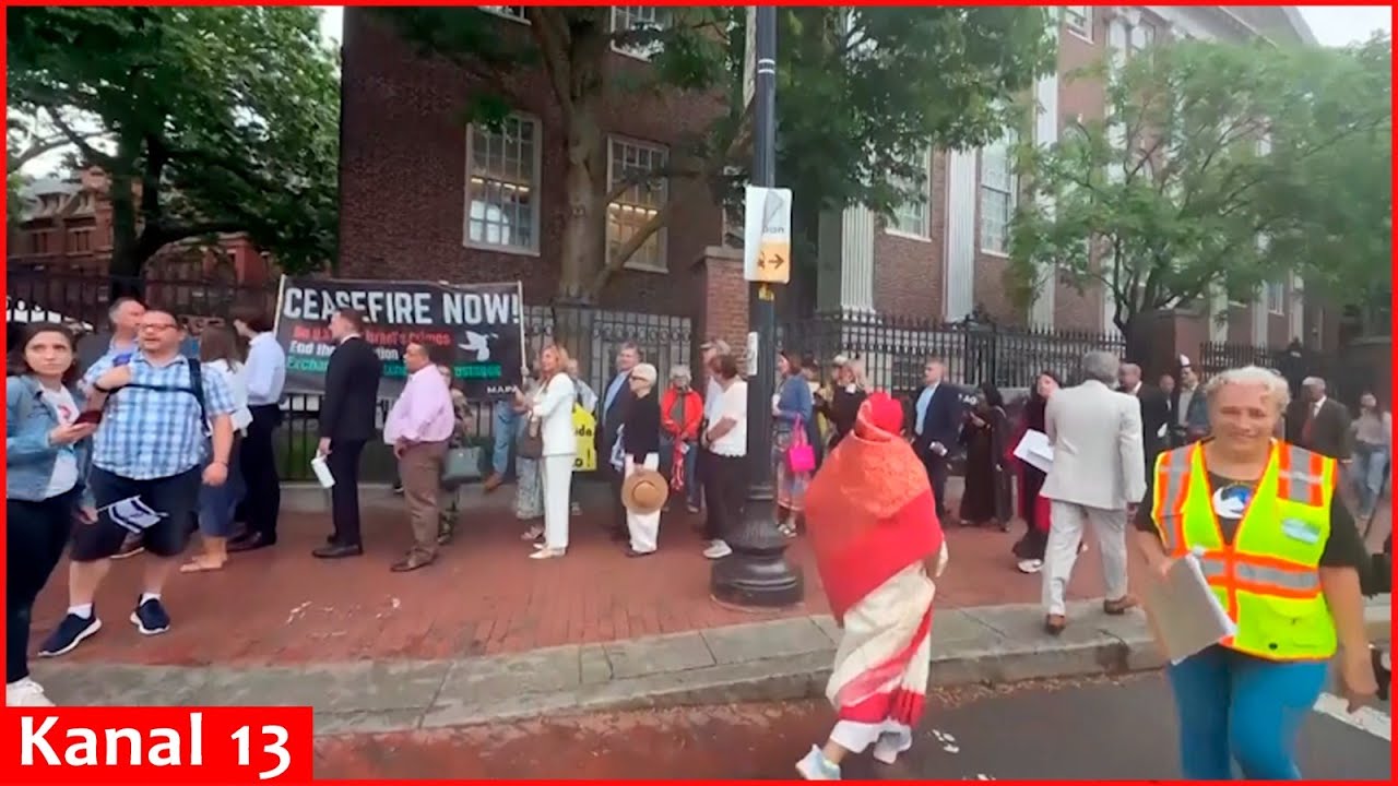 Protestors take to streets as Harvard holds commencement while facing ...