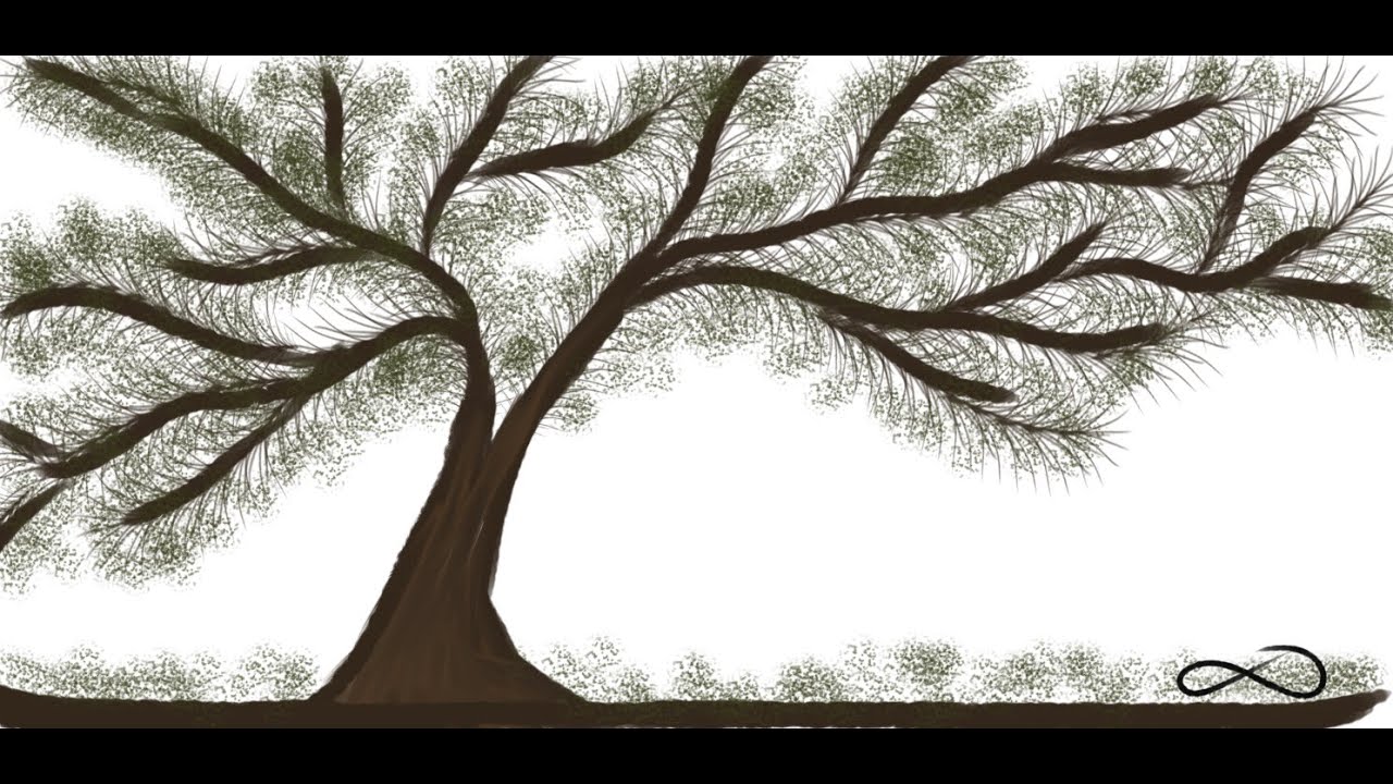Simple Tree Drawing | Digital Art Academy | Easy Tutorial | Drawing ...
