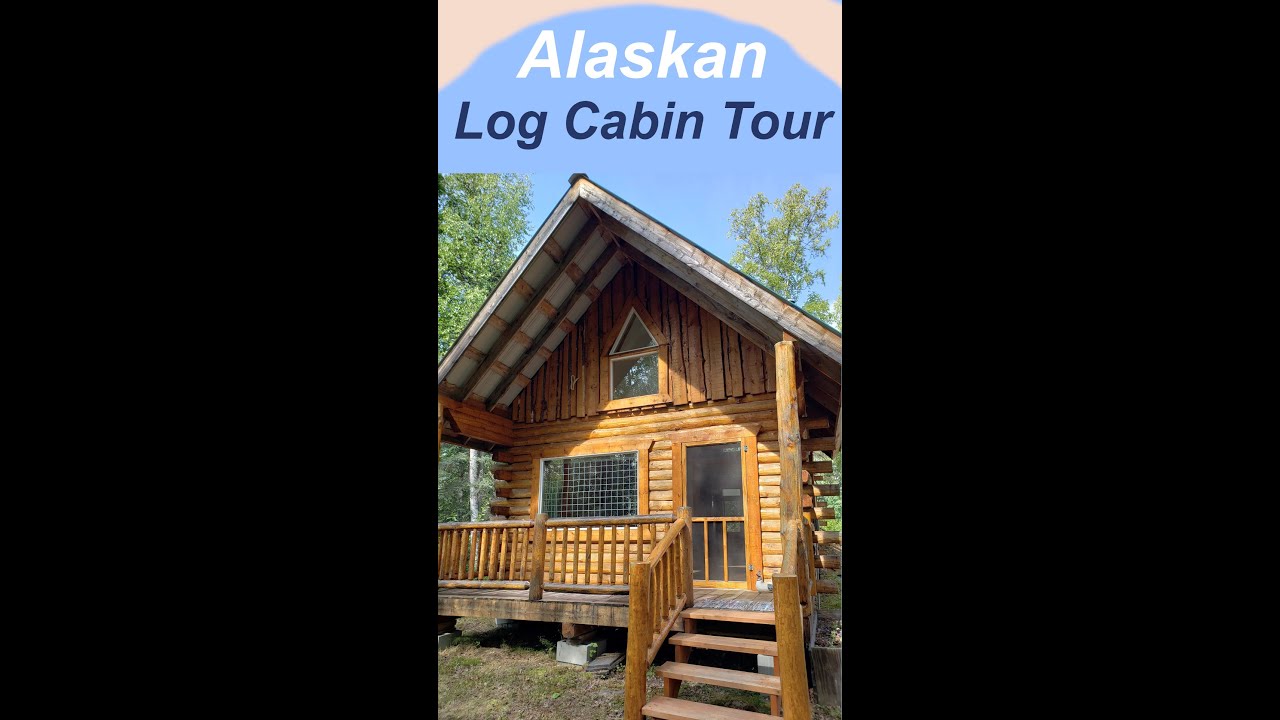 CUTE Alaska log cabin tour #short (off grid and for sale) - YouTube