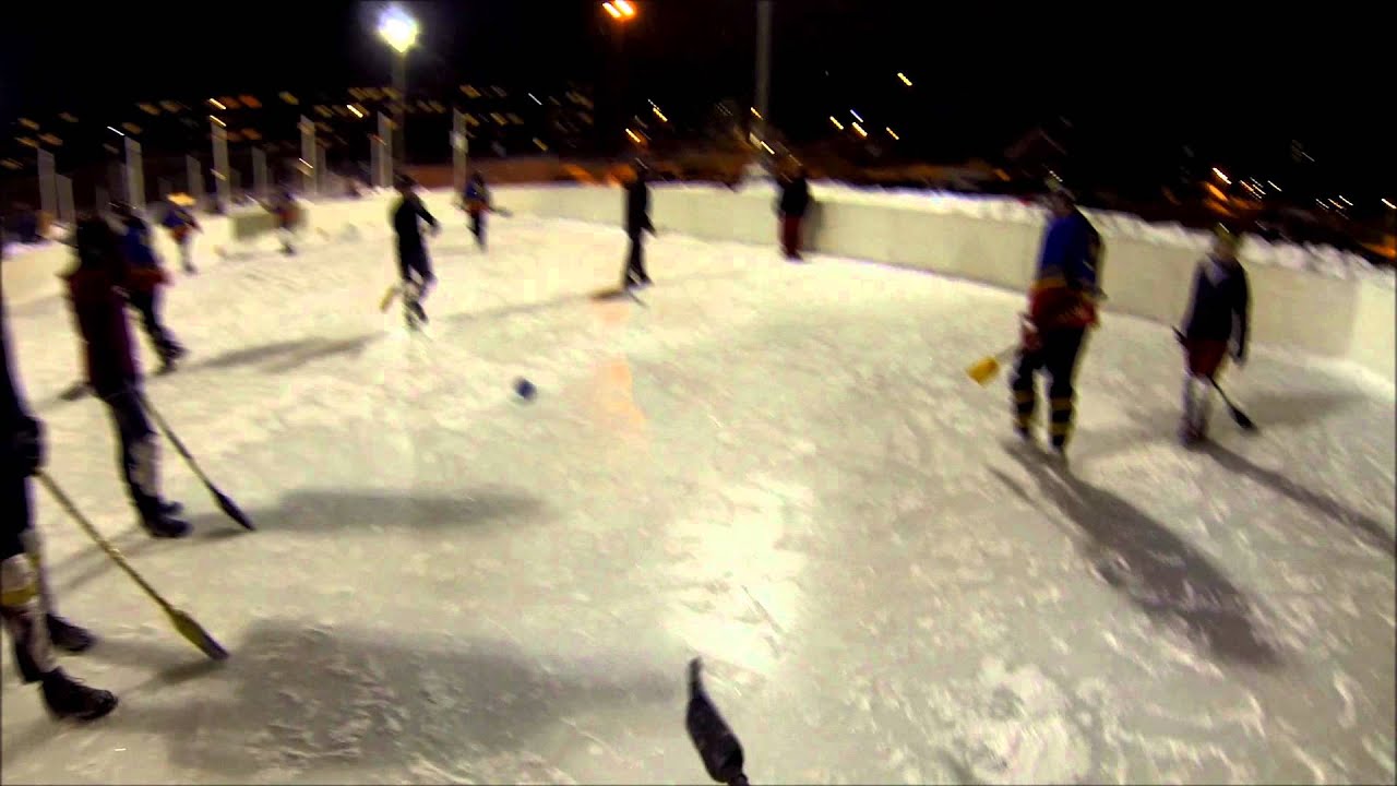 Michigan Tech: Sweet Broomball Goal - YouTube