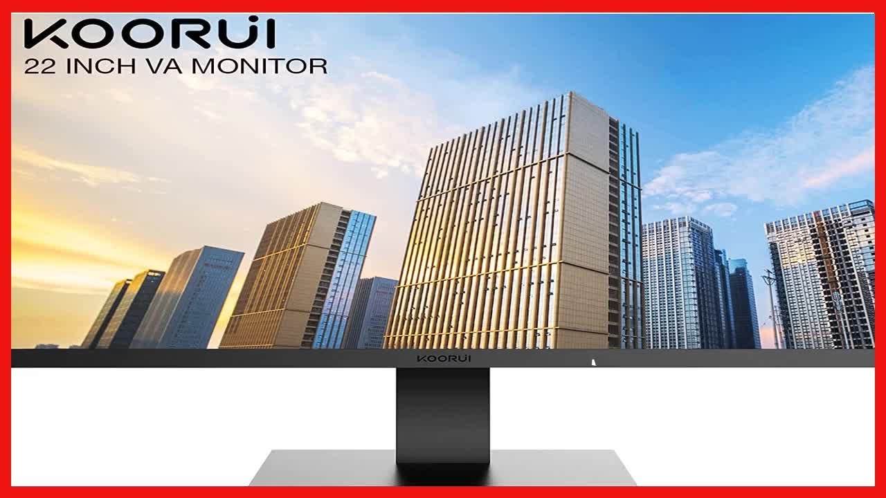 KOORUI 22 Inch Computer Monitor, FHD 1080P Desktop Display, 75HZ Ultra ...