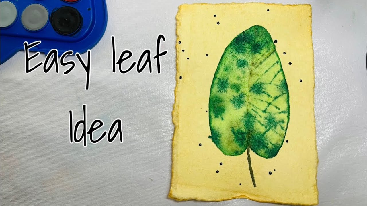 Leaf ideas for beginners | Botanical | Leaf painting Process - YouTube
