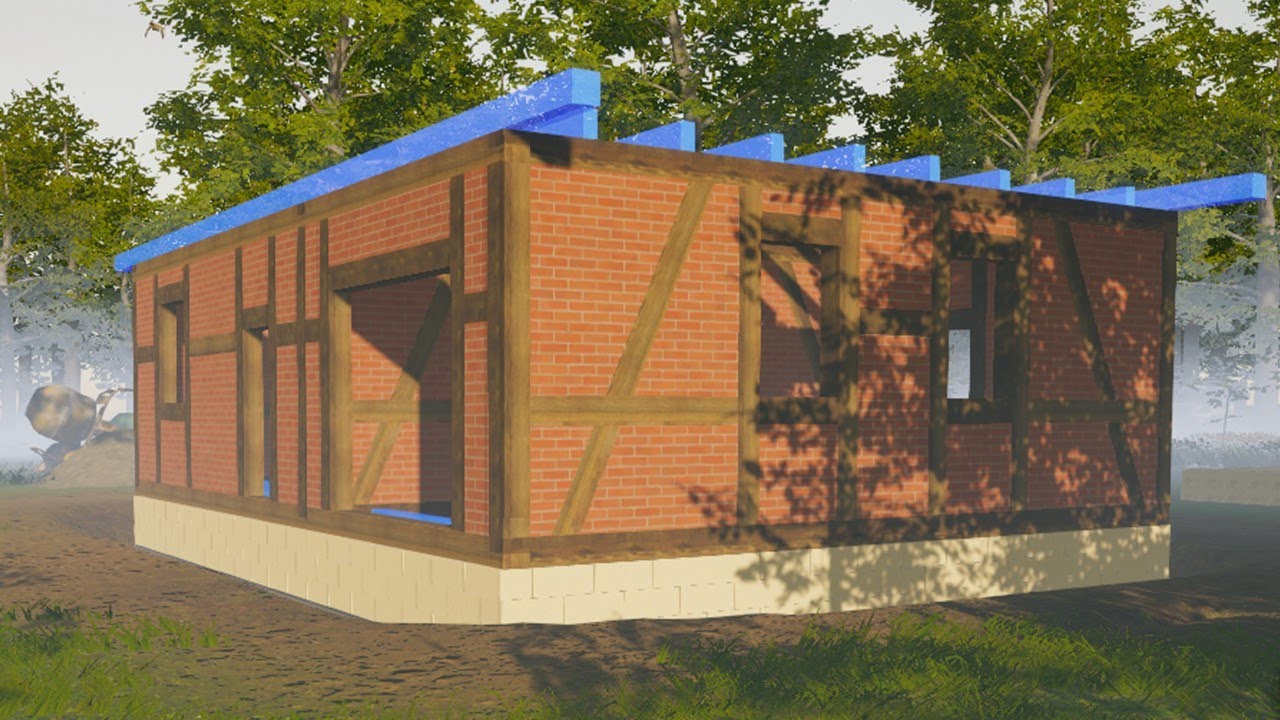 THESE WALLS LOOK NICE! | HALF-TIMBERED HOUSE PART 2 - HOUSE BUILDER ...