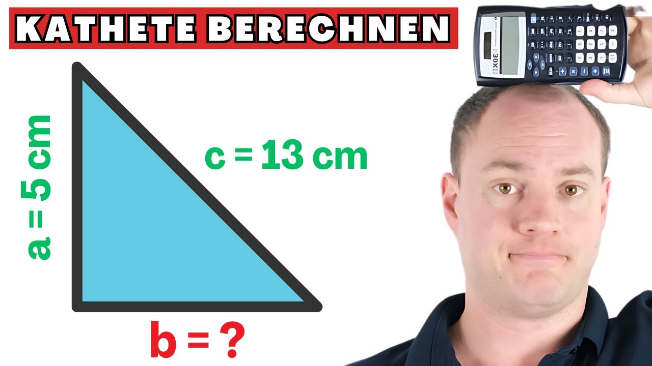 Kathete berechnen mit Satz des Pythagoras - YouTube
