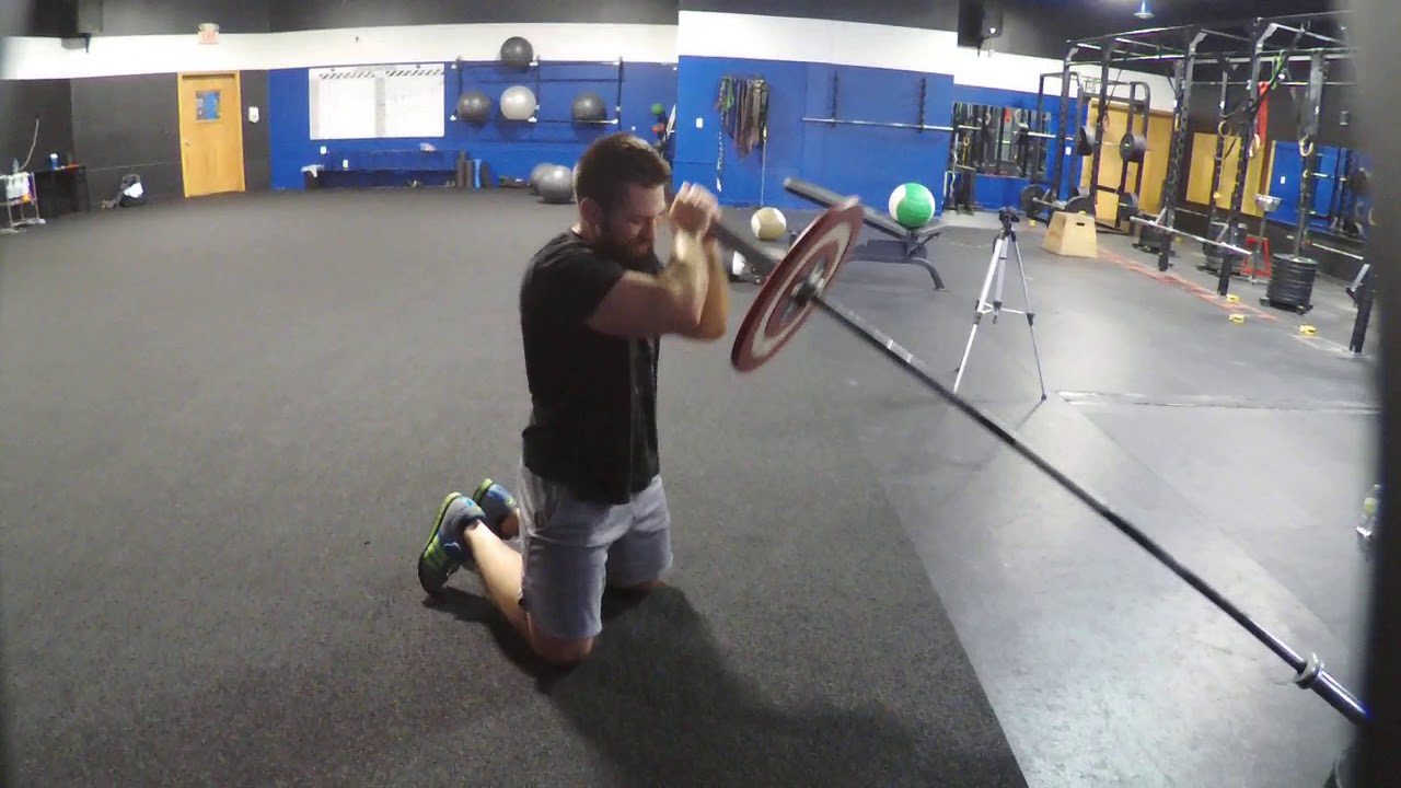 Landmine Tall Kneeling Alternating Press | Elite Edge Gym Des Moines ...