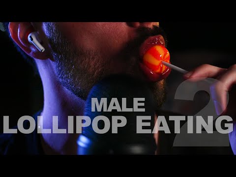 ASMR Male Lollipop Eating Mouth Sounds - Beard ASMR