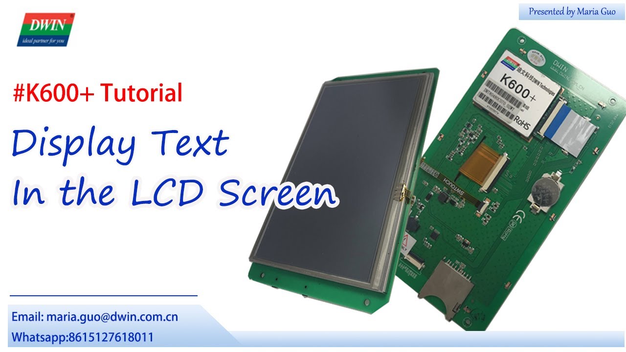 DWIN K600+ Tutorial: How to display text in LCD screen-----from DWIN ...