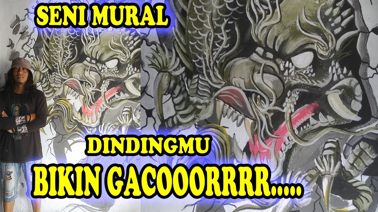 CARA SIMPEL DAN MUDAH MELUKIS DINDING DENGAN CAT MURAH MOTIF NAGA ...