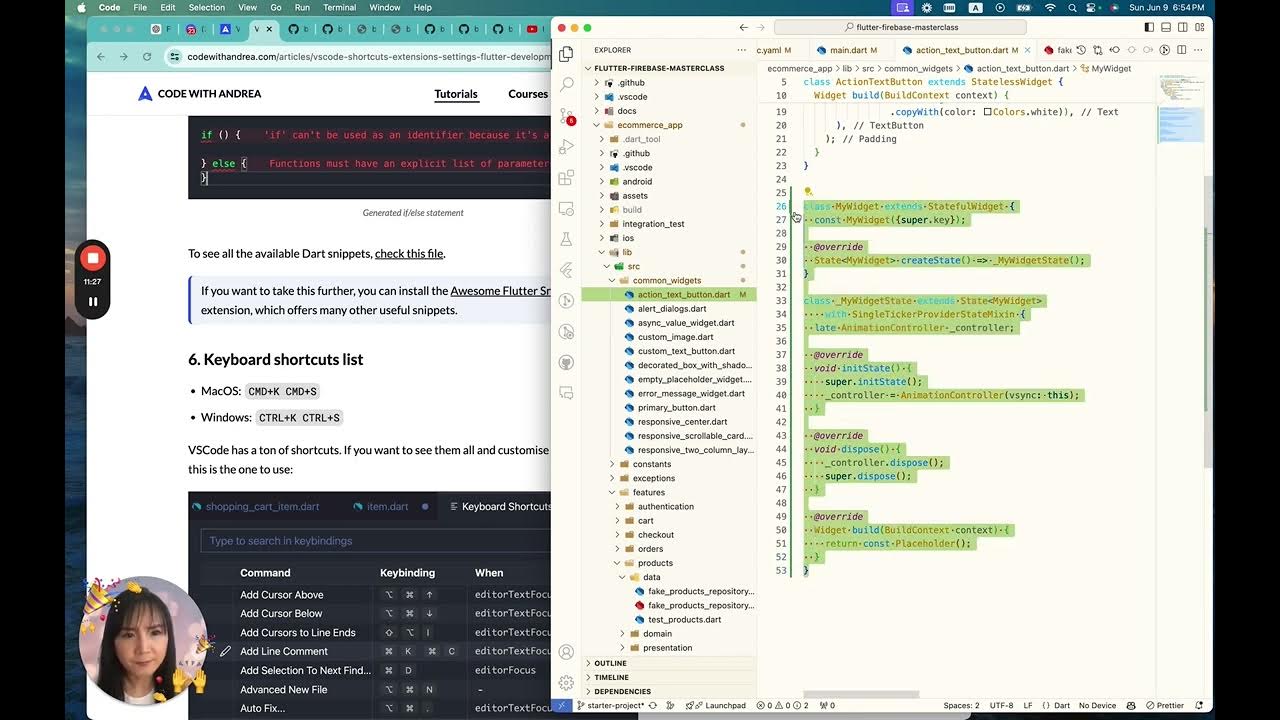 Useful VS Code tips and Github copilot for Flutter -- Learn to Build Apps with Flutter - YouTube
