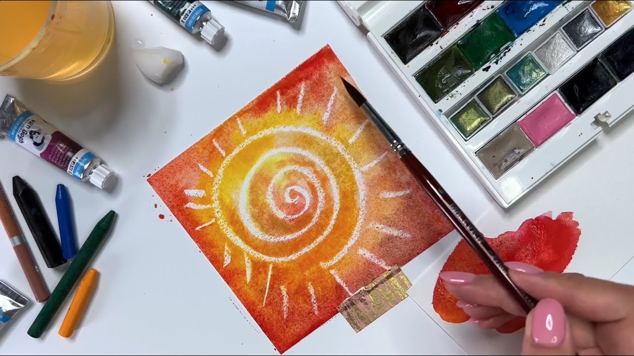 Amazing Wax Resist Watercolor Art | Fun and Easy DIY Technique for ...