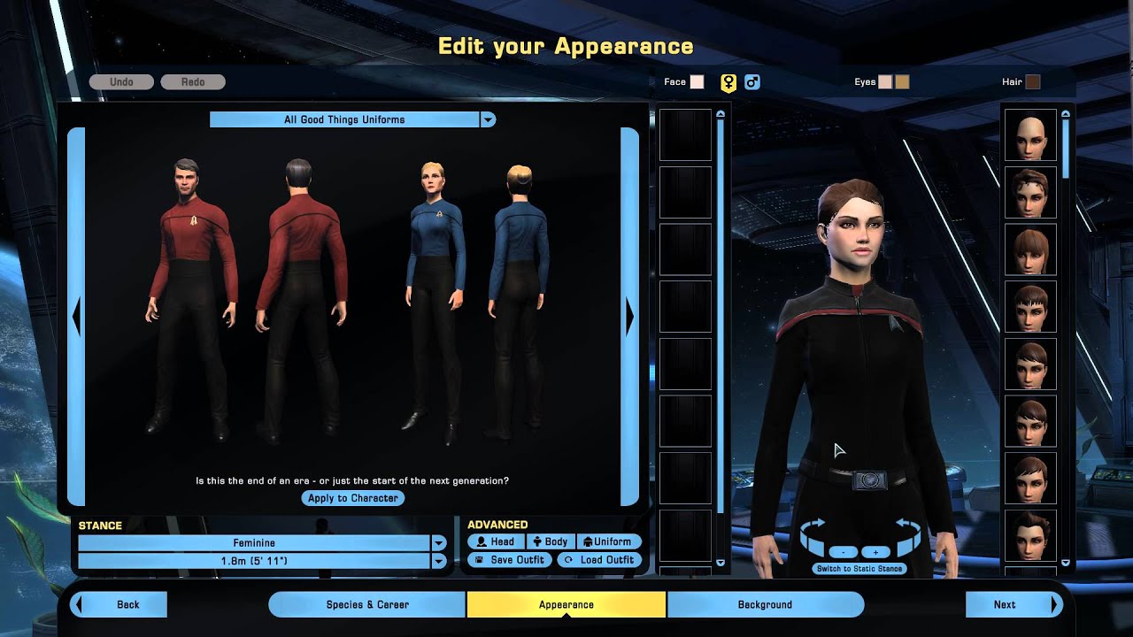 Star Trek Online - Character Creation Options - YouTube
