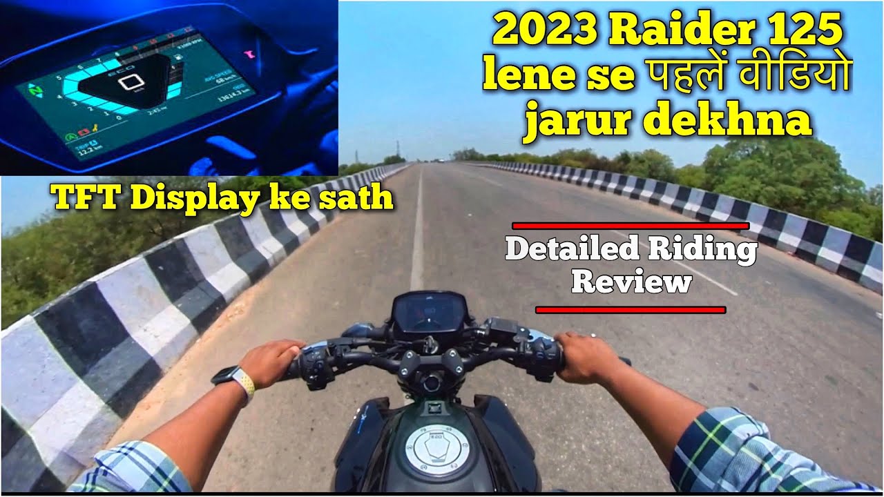 2023 TVS Raider 125 TFT Display Riding Review | Detailed video - YouTube
