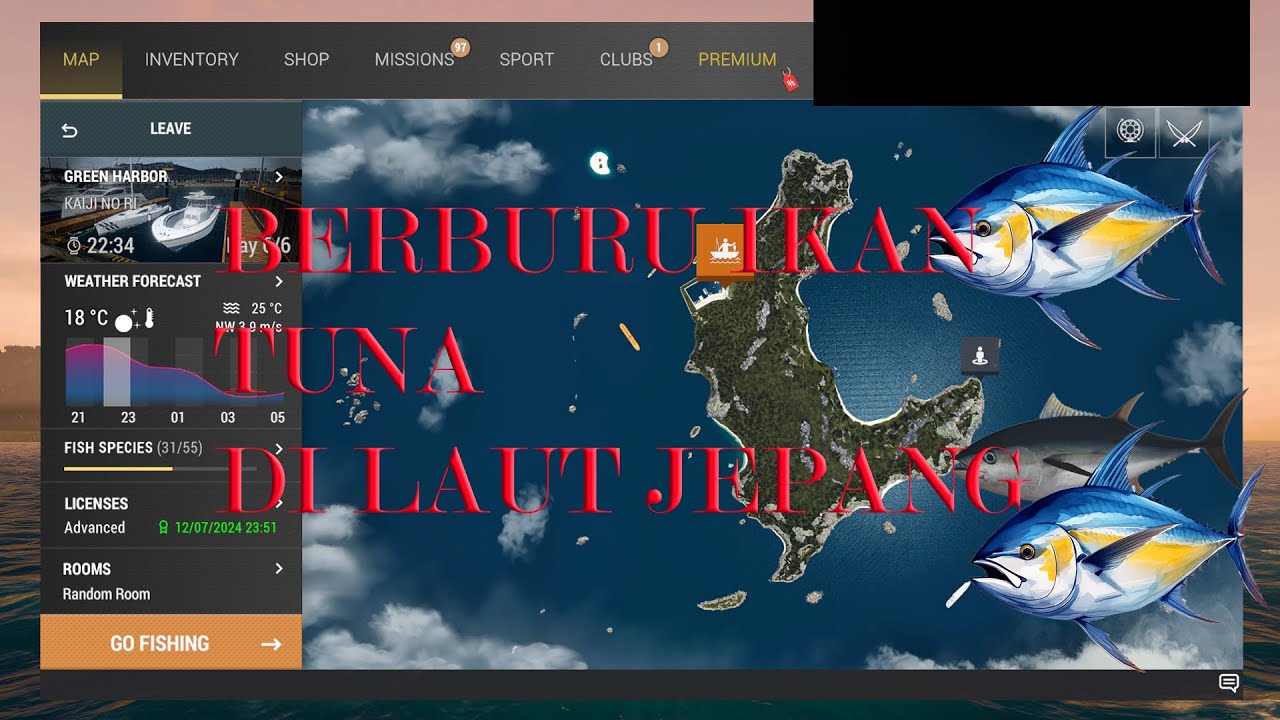 berburu ikan tuna fishing planet map ocean - YouTube