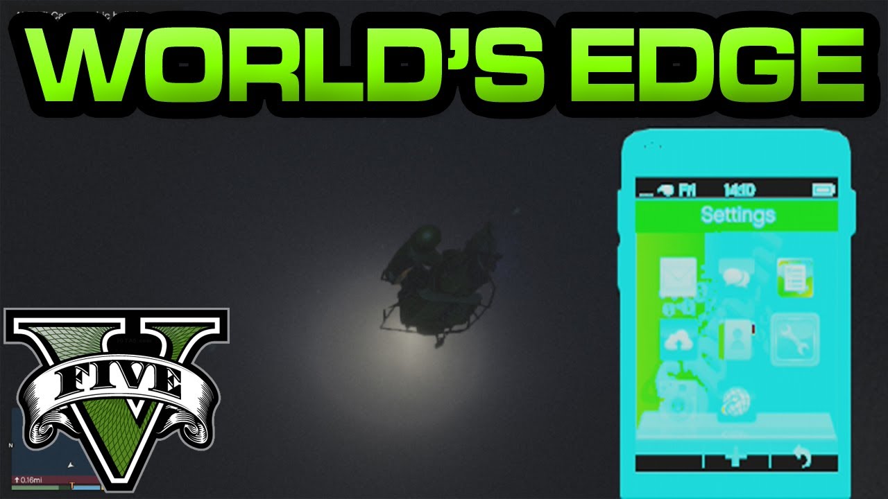 GTA V - Edge of The World + Phone Glitch - YouTube
