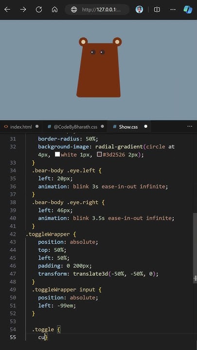 Micro Css Bear Toggle #coding #frontend #programming #softwaredeveloper #webdevelopment - YouTube