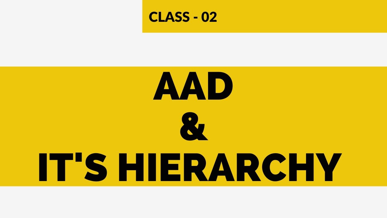 AAD & Its Hierarchy || how to manage them effectively || Class - 02 By ...