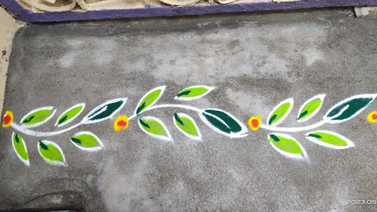 simple and easy doorstep rangoli | doorstep rangoli | daily rangoli # ...