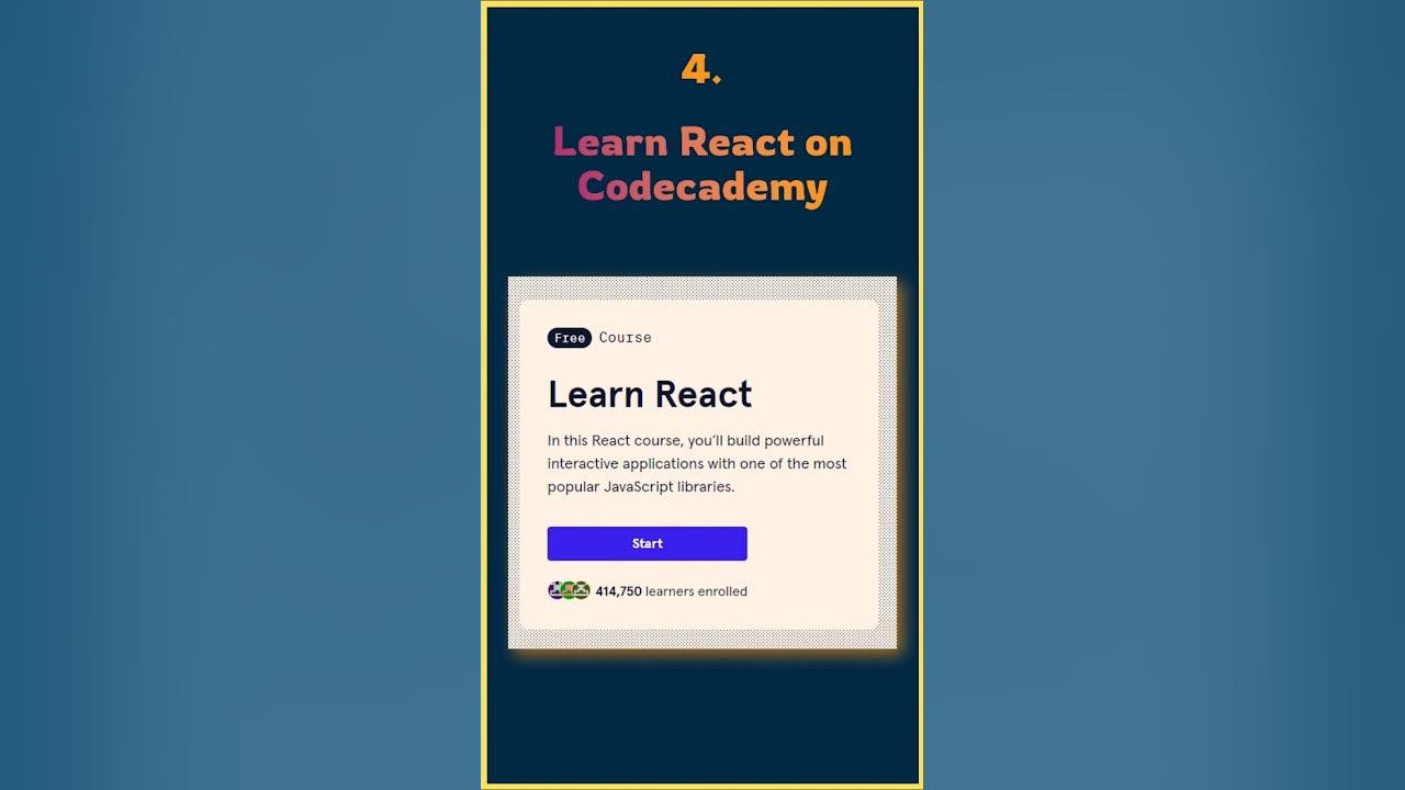 Top 5 Free React Courses Codewithsimon 8 React Reactjs Shorts Ytshorts Youtube