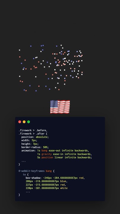 Fireworks With Html And Css 🎆 Coding Programming 4thofjuly Independenceday Css Youtube