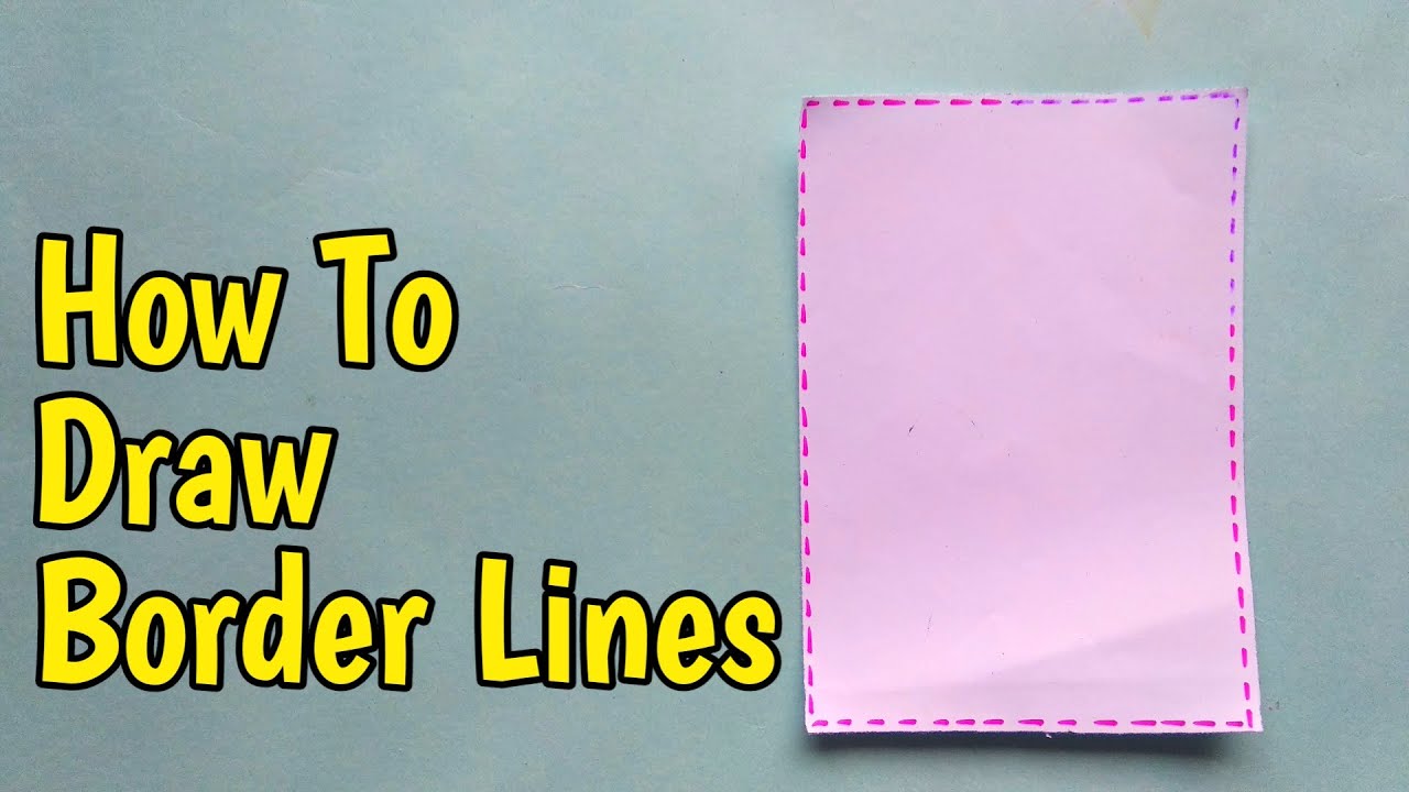 How to Draw paper Border Lines | Card & Letters Border Lines | Magic of ...