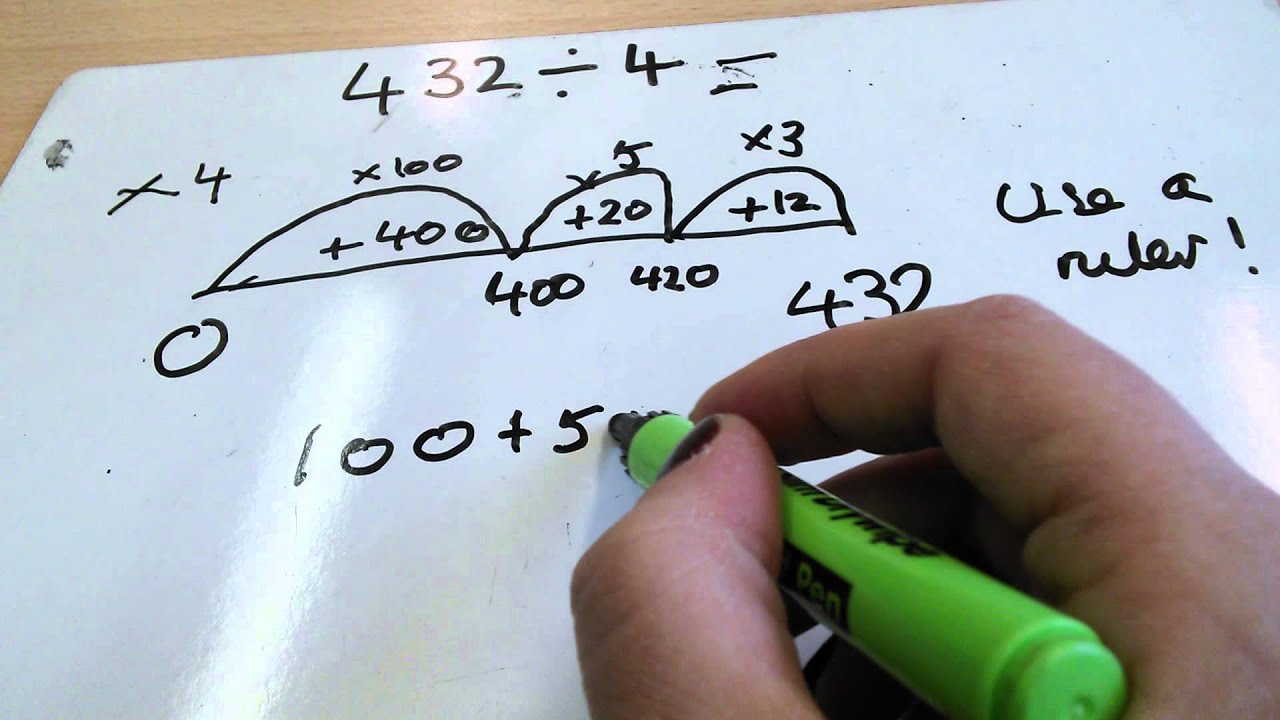Division using numberline - YouTube