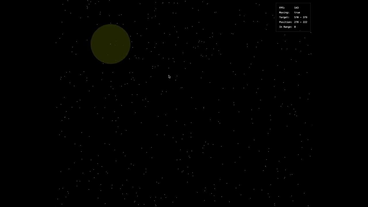 Visualization of nearest neighbors within a radius efficiently using PIXI js - YouTube