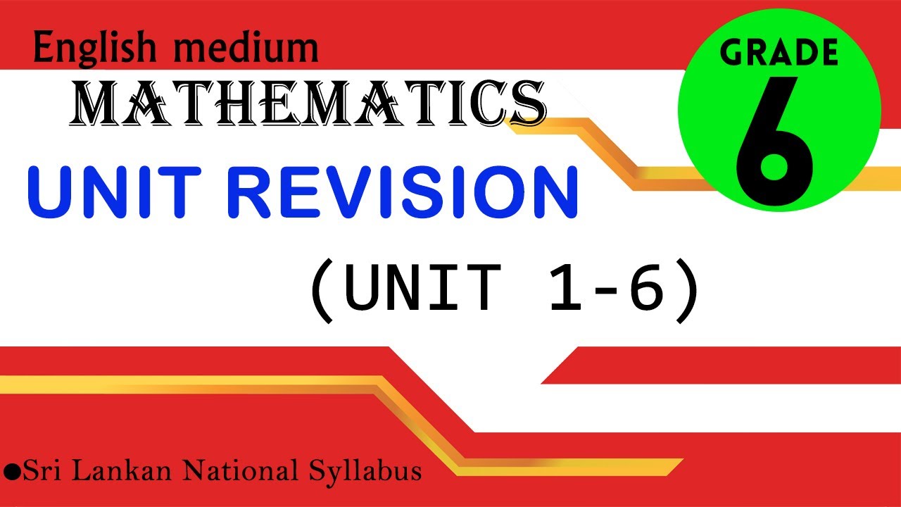 Grade 6/ Mathematics/English Medium/ D.Dissanayake - YouTube