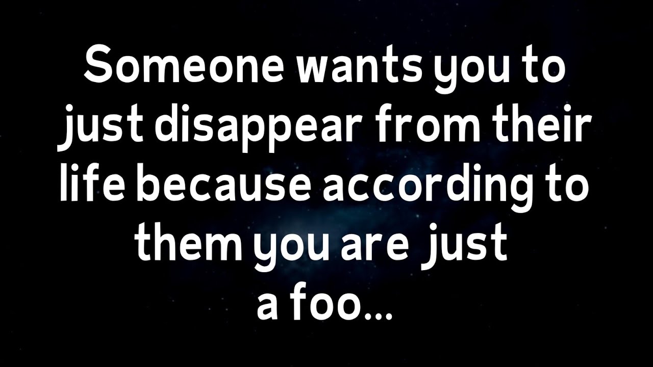 Urgent‼️Someone wants you to just disappear from their life because..🤧 ...