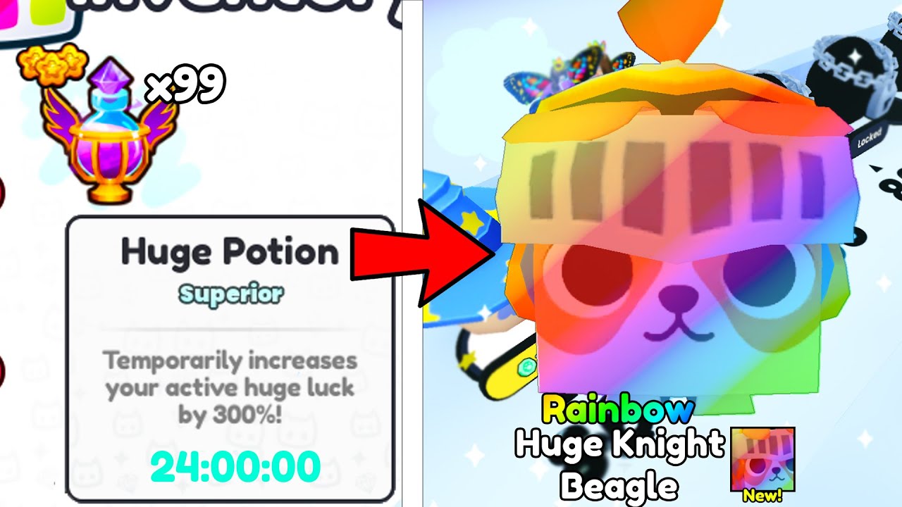 I Hatched ## Huge Pets with OP HUGE POTIONS!! (Pet Simulator 99) - YouTube