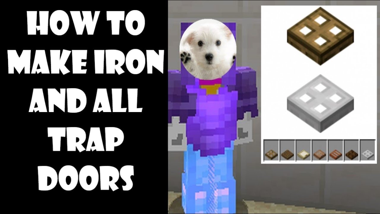 Minecraft iron trapdoor - YouTube