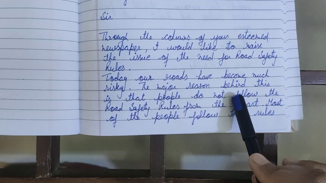 Road Safety letter - YouTube