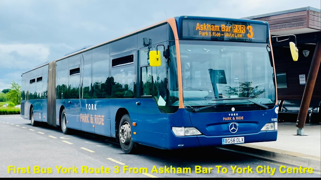 First Bus York Route 3 From Askham Bar To York City Centre - YouTube