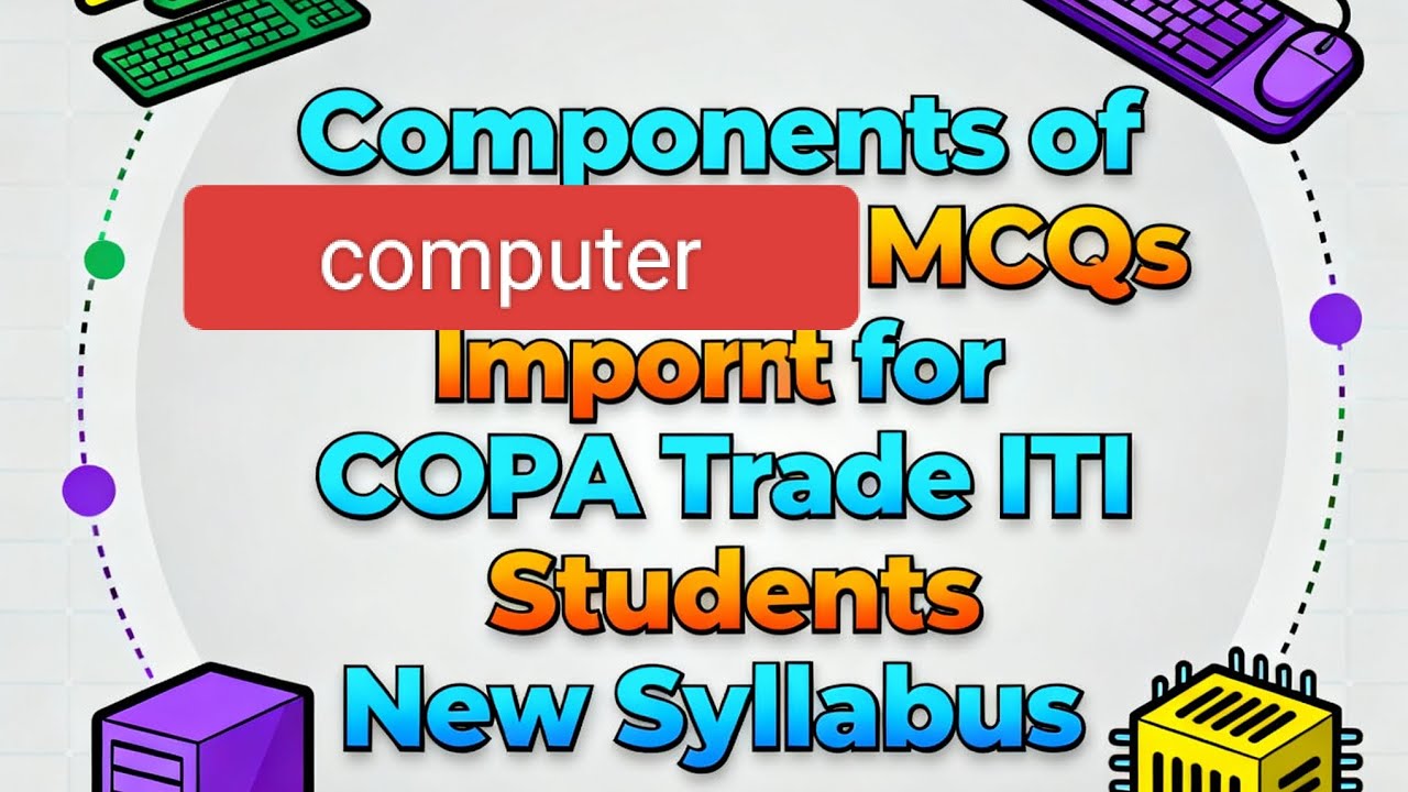 Important🎯 MCQ'S of⏩ " COMPONENTS OF COMPUTER",,,💯 part - 1 - YouTube