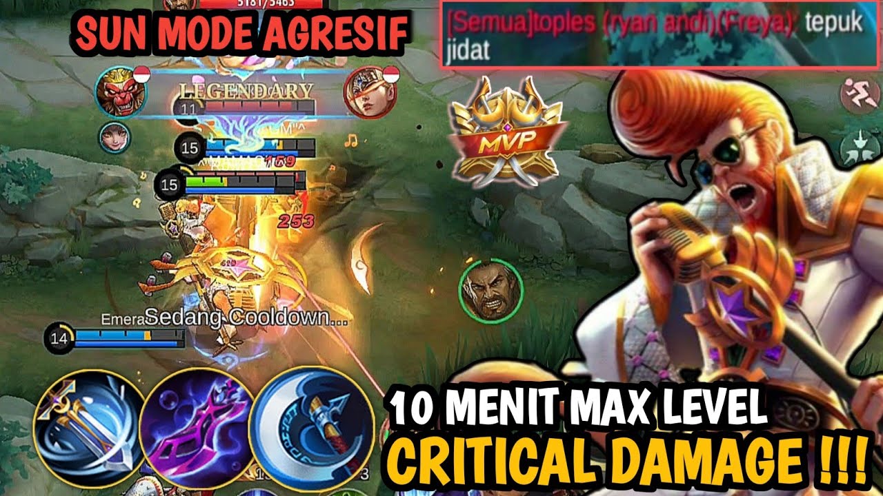 SUN BUILD CRITICAL PALING AGRESIF | 10 MENIT SUDAH MAX LEVEL | BUILD ...