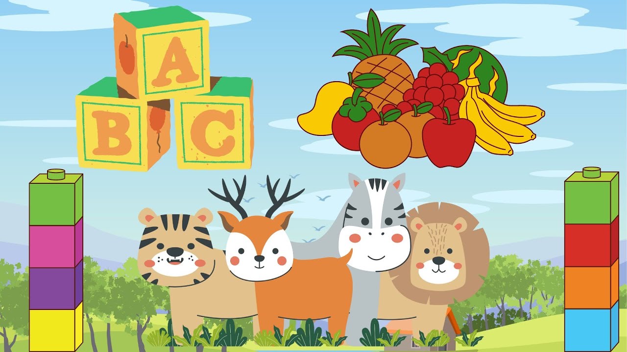 25 MINS ABCs, Colors, Animals, Fruits: Dive into Phonics with the Help ...