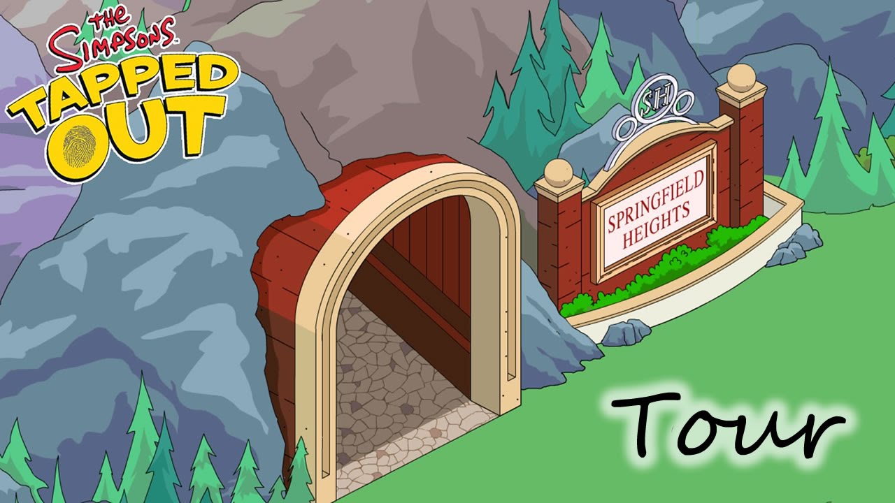 The Simpsons Tapped Out Springfield Heights Tour - YouTube
