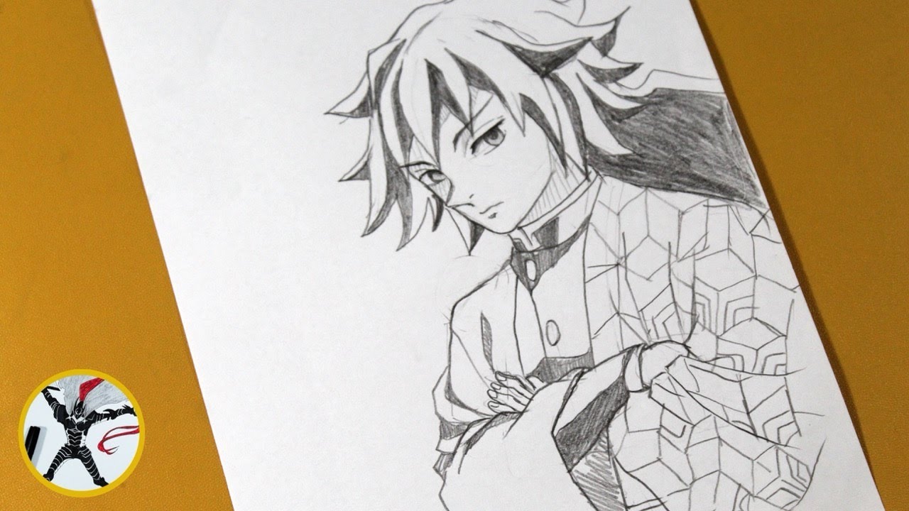 How to Draw Giyu Tomioka Step by Step – Easy Anime Sketch Tutorial ...