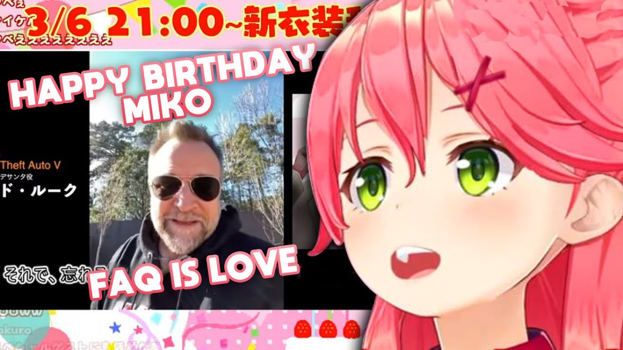 【Hololive】Michael Voice Actor Wishes Happy Birthday to Sakura Miko ...