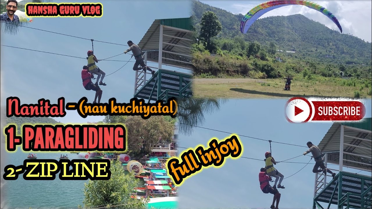 paragliding in Naukuchiatal... AND ZIP line!! Nanital Tourist places ...