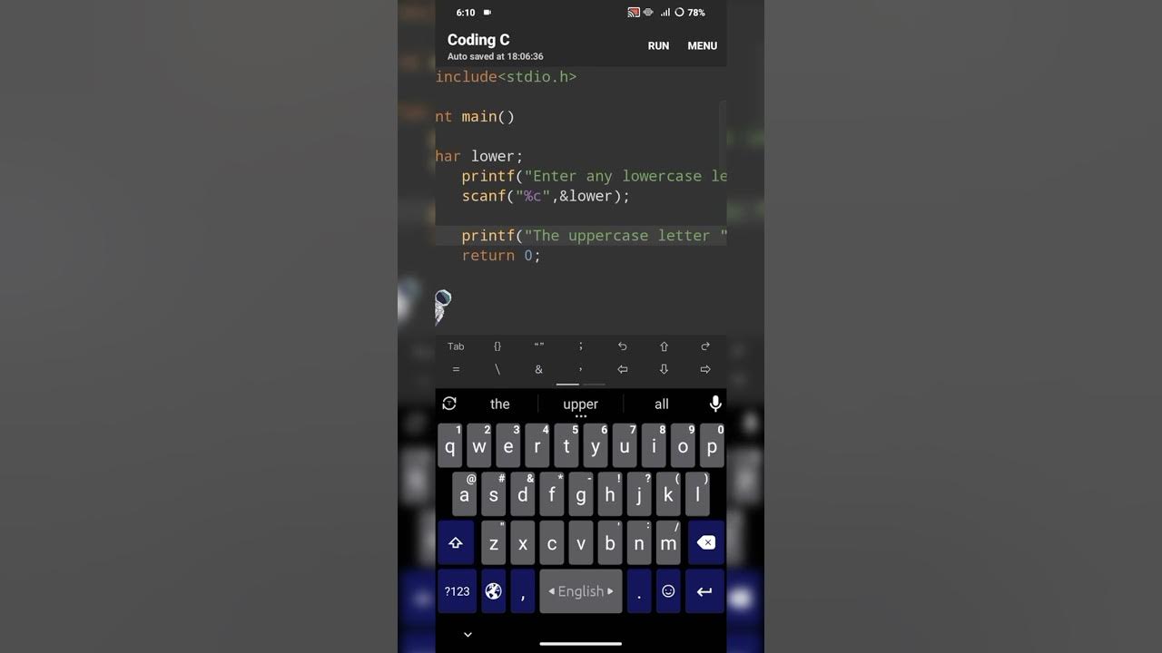 How to do lowercase from uppercase 2k24.C coding program. - YouTube