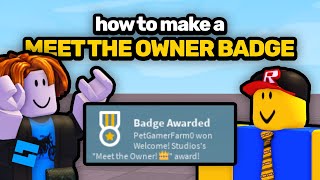 How To Make A Meet A Developer Badge Roblox Studio Tutorial Mp3 & Mp4 ...