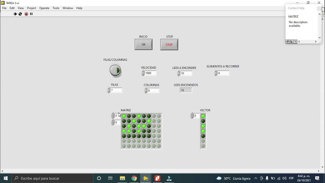 Matriz de Led Labview - YouTube