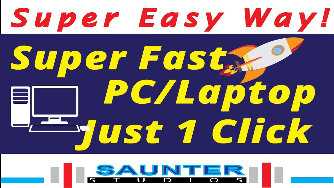 Super Fast PC or Laptop just 1 Click II How to speed up PC II How to ...
