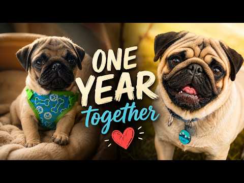 My PUG's First Gotcha Day ❤️ One Year Together