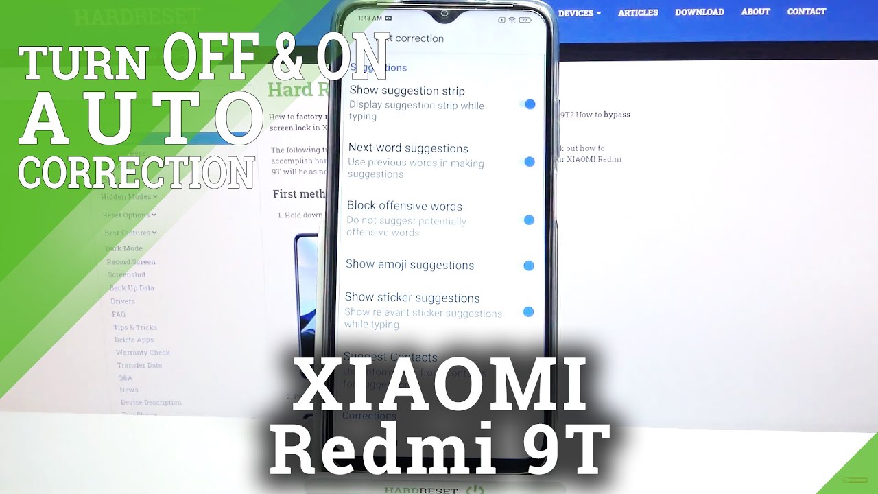 How to Enter Text Correction Options in XIAOMI Redmi 9T – Find Text ...