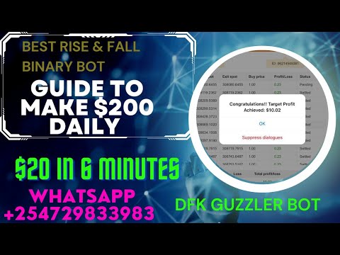 Best Rise & Fall Binary Bot || NO LOSS BOT #binaryoptions #deriv #binarybot - YouTube