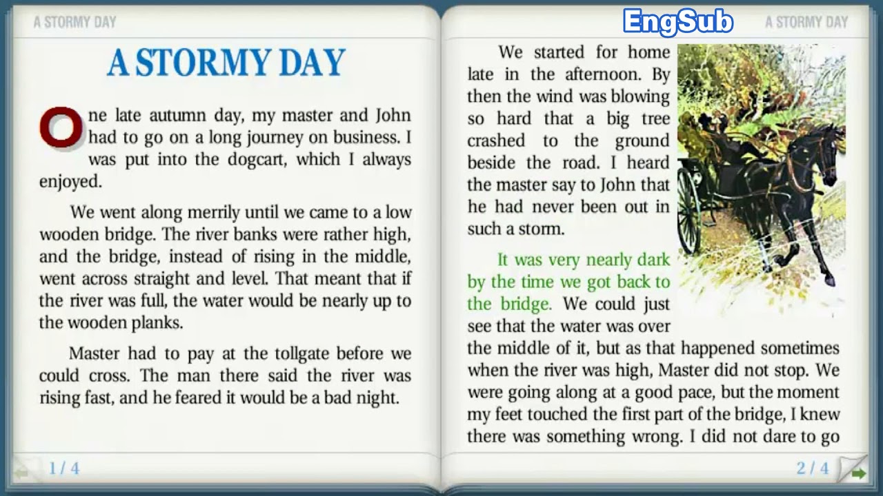 Learning English - A Stormy Day - Story Black Beauty 3 - YouTube